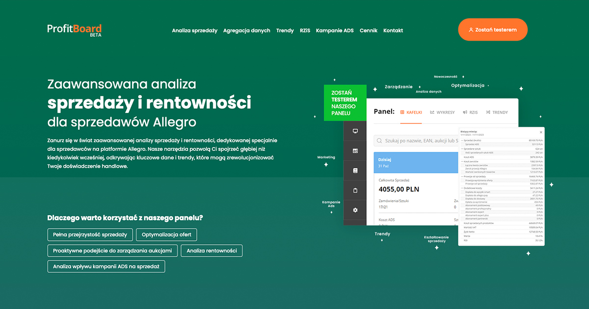 ProfitBoard: Optymalizacja i Monitor Rentowności Allegro